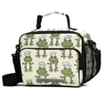 ALAZA Cute Frog Lunch Box Insulated Cooler Bag Reusable Tote Bags with ...