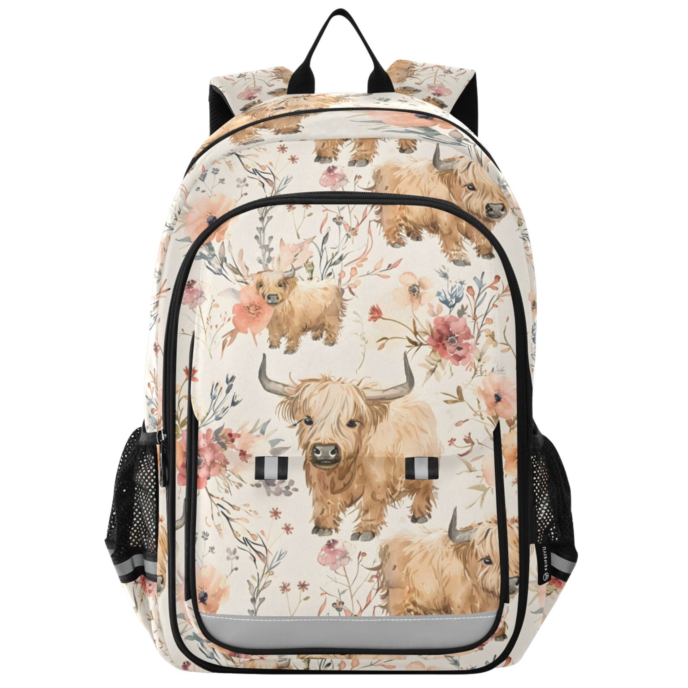 ALAZA Cute Highland Cows School Laptop Backpack Travel Bag Casual ...
