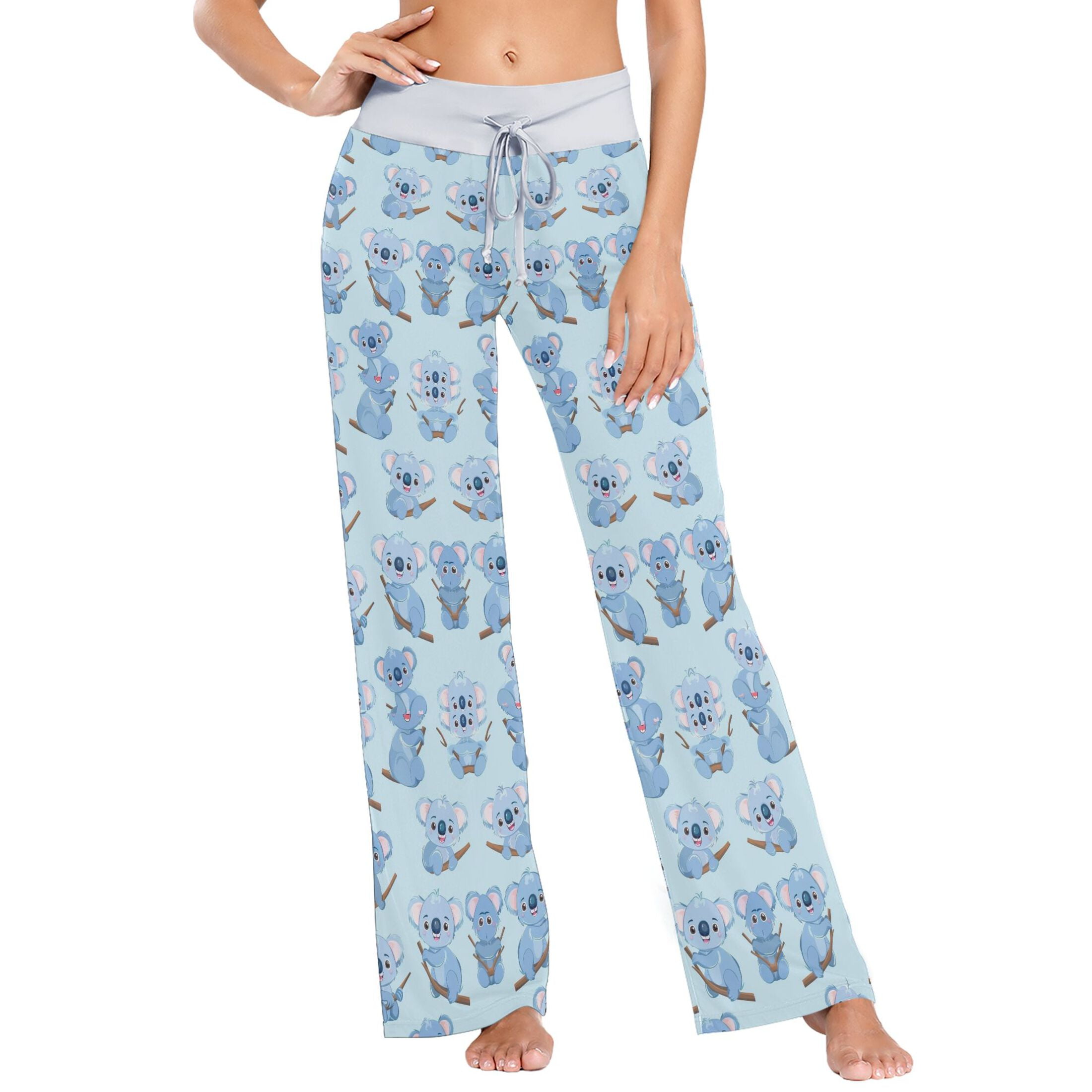 ALAZA Cute Koalas Women's Comfy Pajama Pants Sleepwear Wide Leg ...