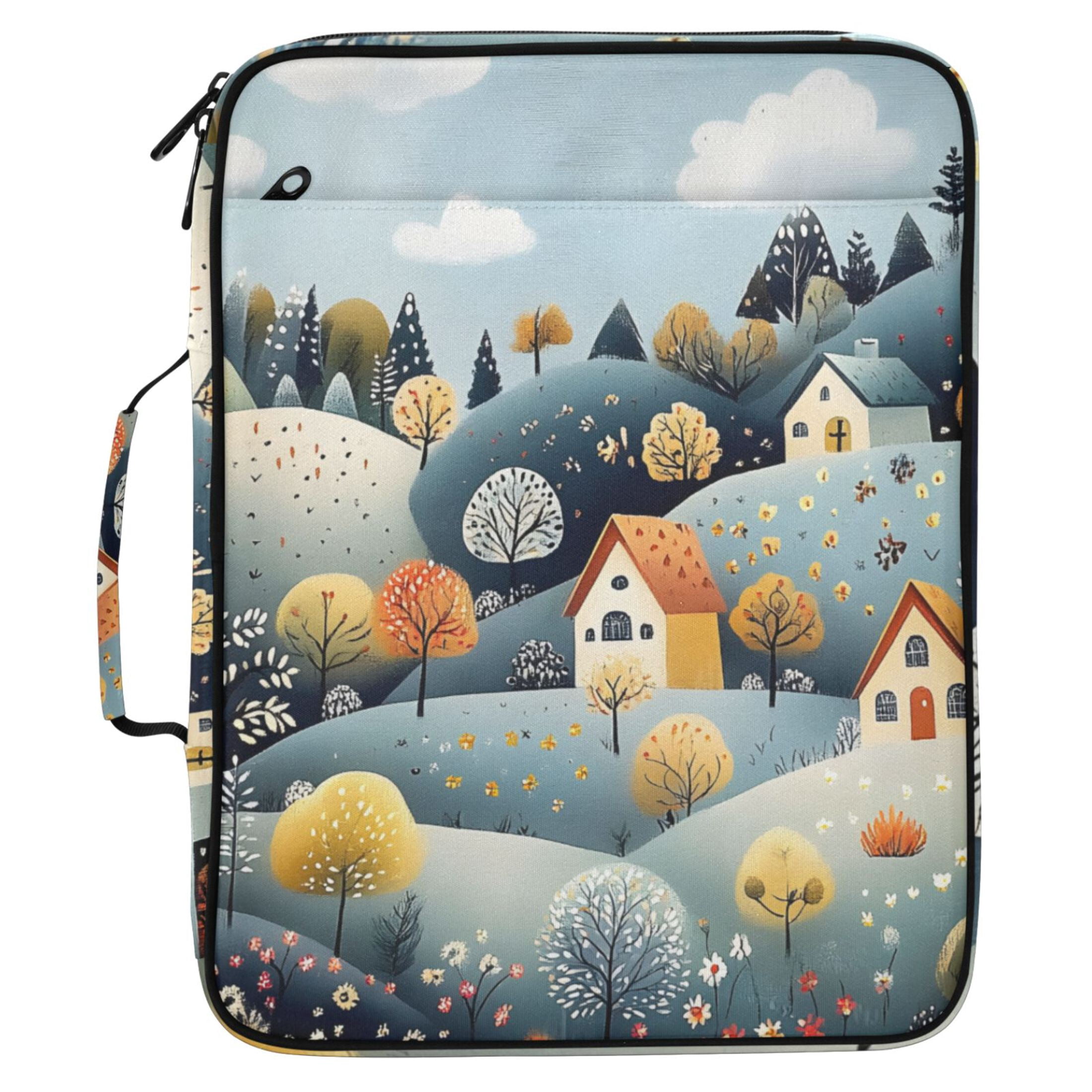 ALAZA Cute Landscape Pattern Expanding Accordion File Folder 3 Ring ...