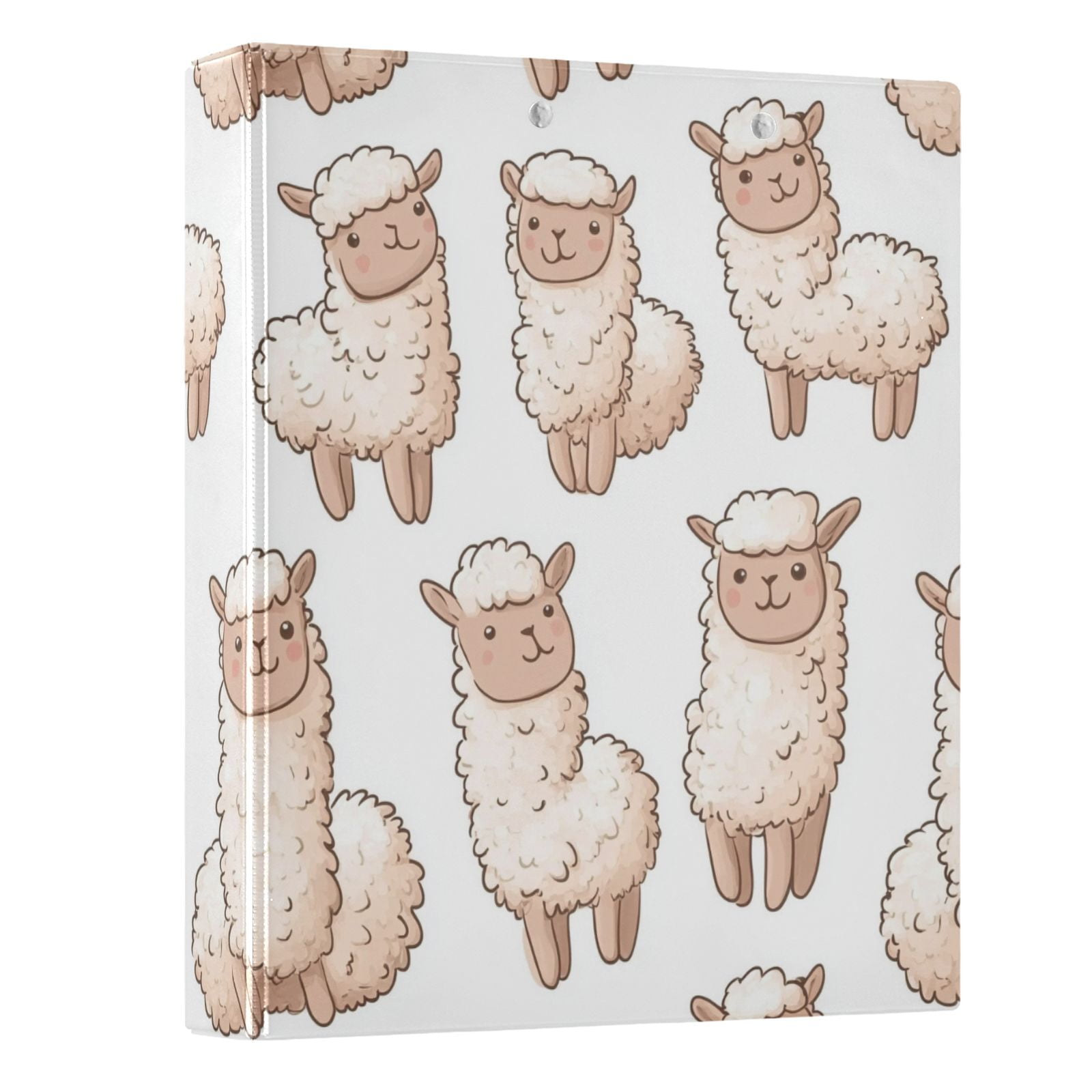 ALAZA Cute Llama Sheep 3 Ring Binder 1.5 Inch Three Ring Office Binders ...