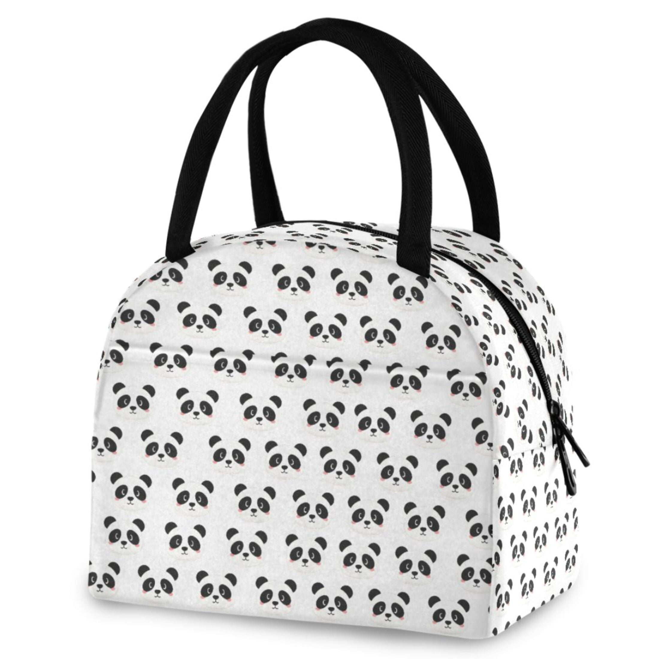 ALAZA Cute Panda Cartoon Insulated Lunch Box Reusable Cooler Tote Bag ...