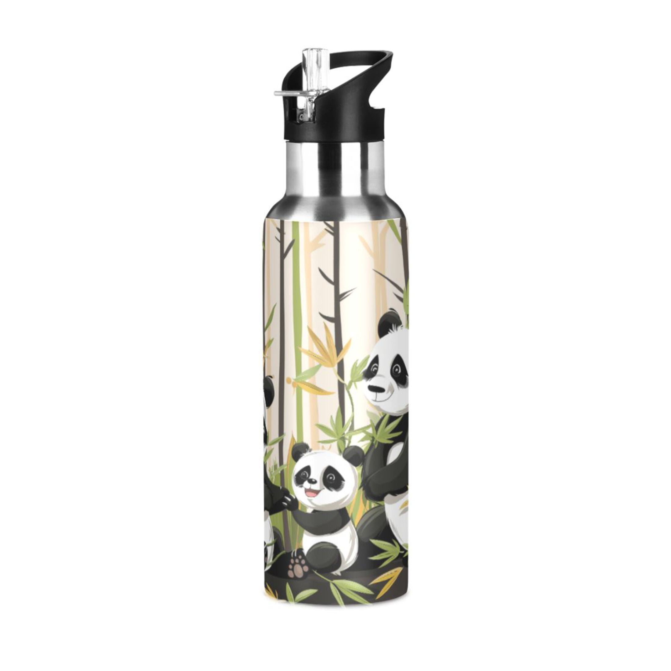 ALAZA Cute Panda Family Water Bottle Insulated Flask Stainless Steel ...