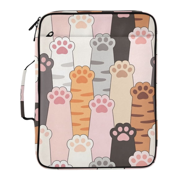 ALAZA Cute Paw Prints Pattern Expanding Accordion File Folder 3 Ring ...