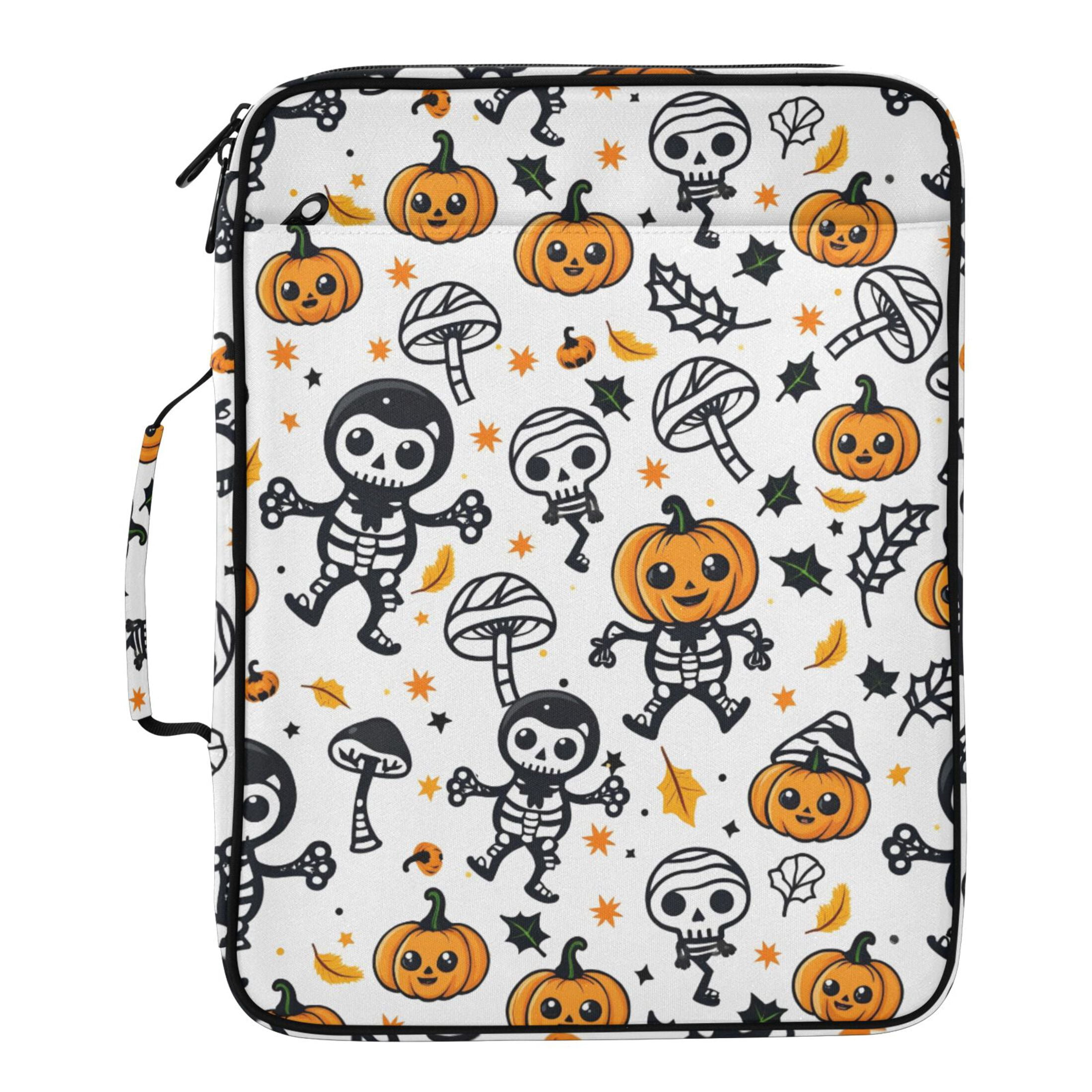 ALAZA Cute Pumpkins Skull Pattern Expanding Accordion File Folder 3 ...