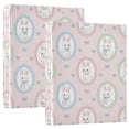 ALAZA Cute Rabbit Bow Hardcover 3 Ring Binder 1.5" D-Rings with ...