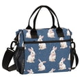 ALAZA Cute Rabbit with Bow Print Cooler Lunch Bag Insulated Reusable ...