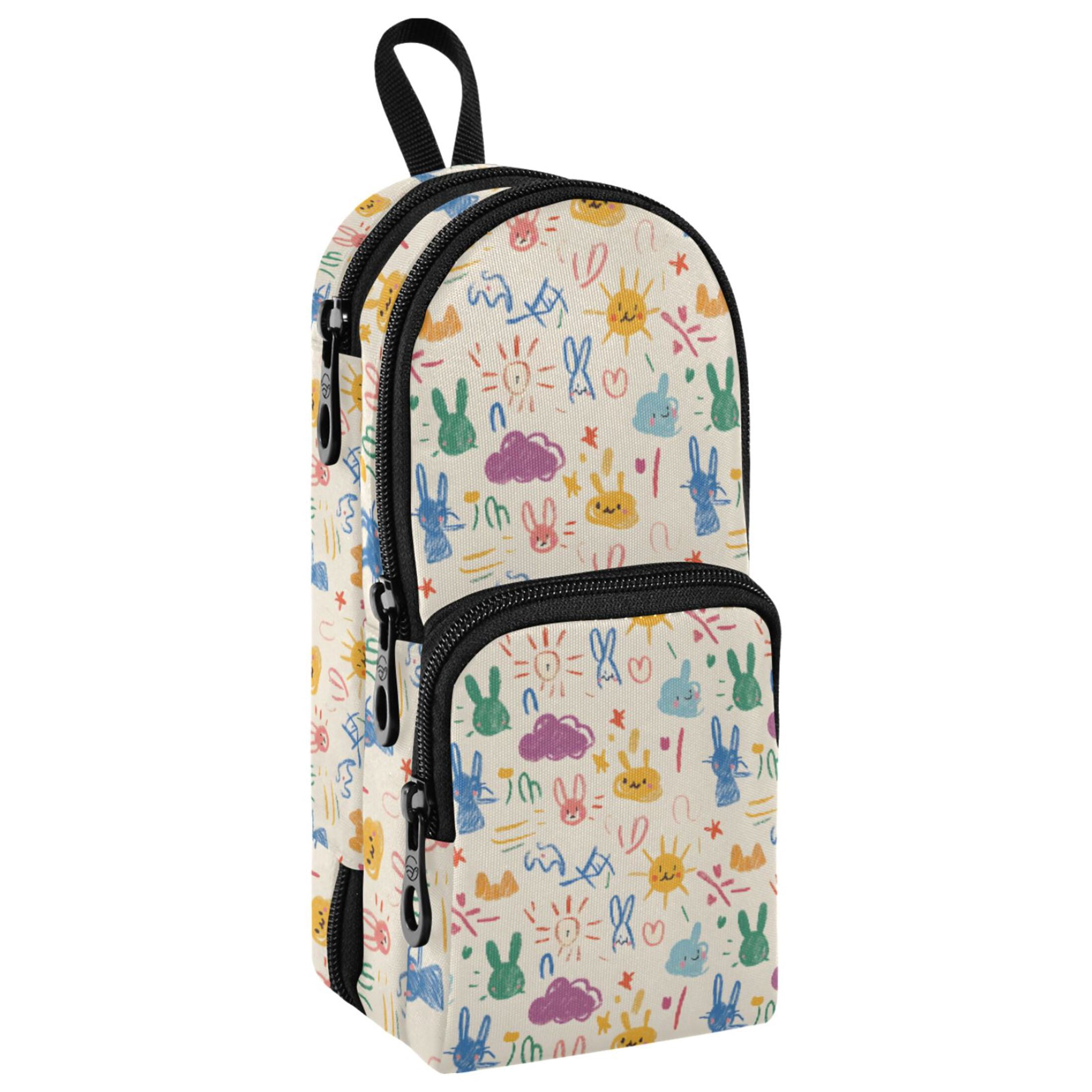 ALAZA Cute Rabbits Graffiti Pencil Case Pen Pouch Stationery Organizer ...