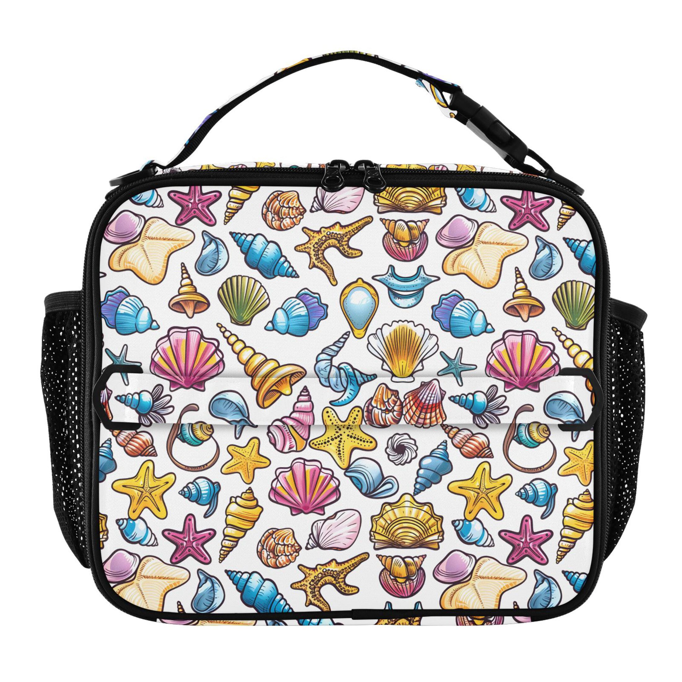 ALAZA Cute Seashells Conch Lunch Box Insulated Lunch Bag Cooler Tote ...