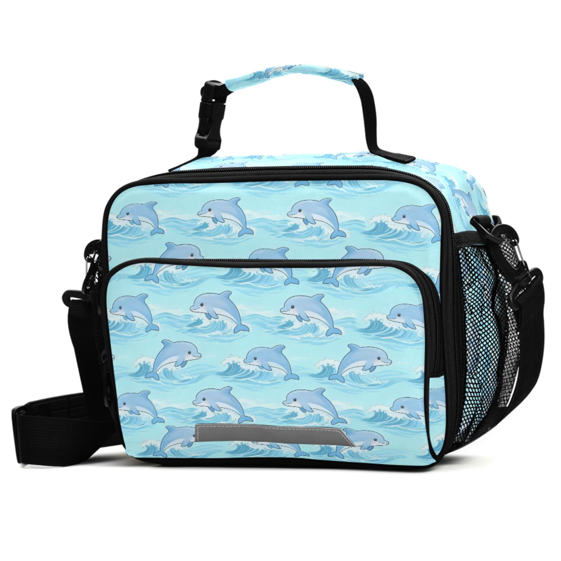 ALAZA Cute Sharks Jumping Lunch Box Insulated Cooler Bag Reusable Tote ...