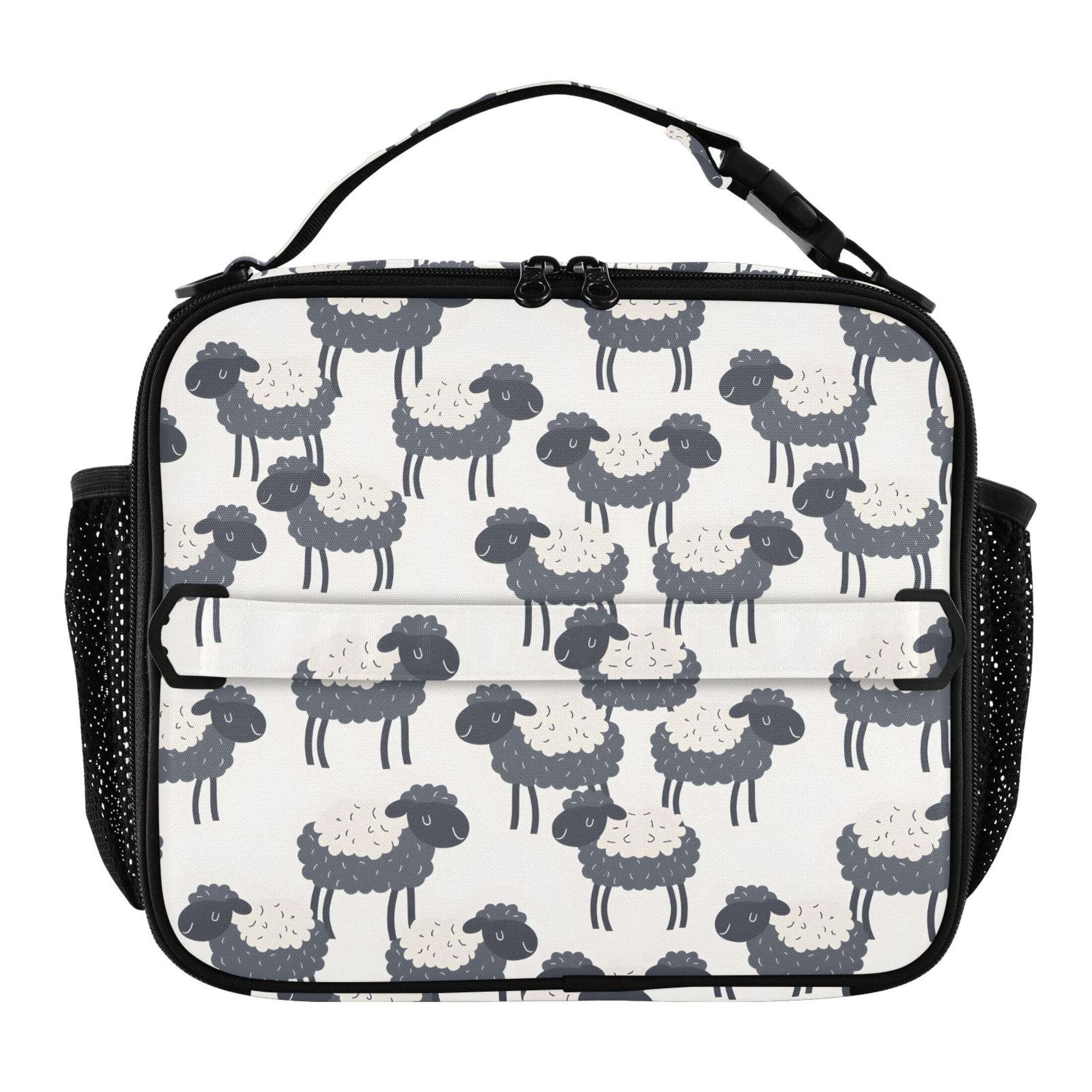 ALAZA Cute Sheep Lunch Box Insulated Lunch Bag Cooler Tote with ...
