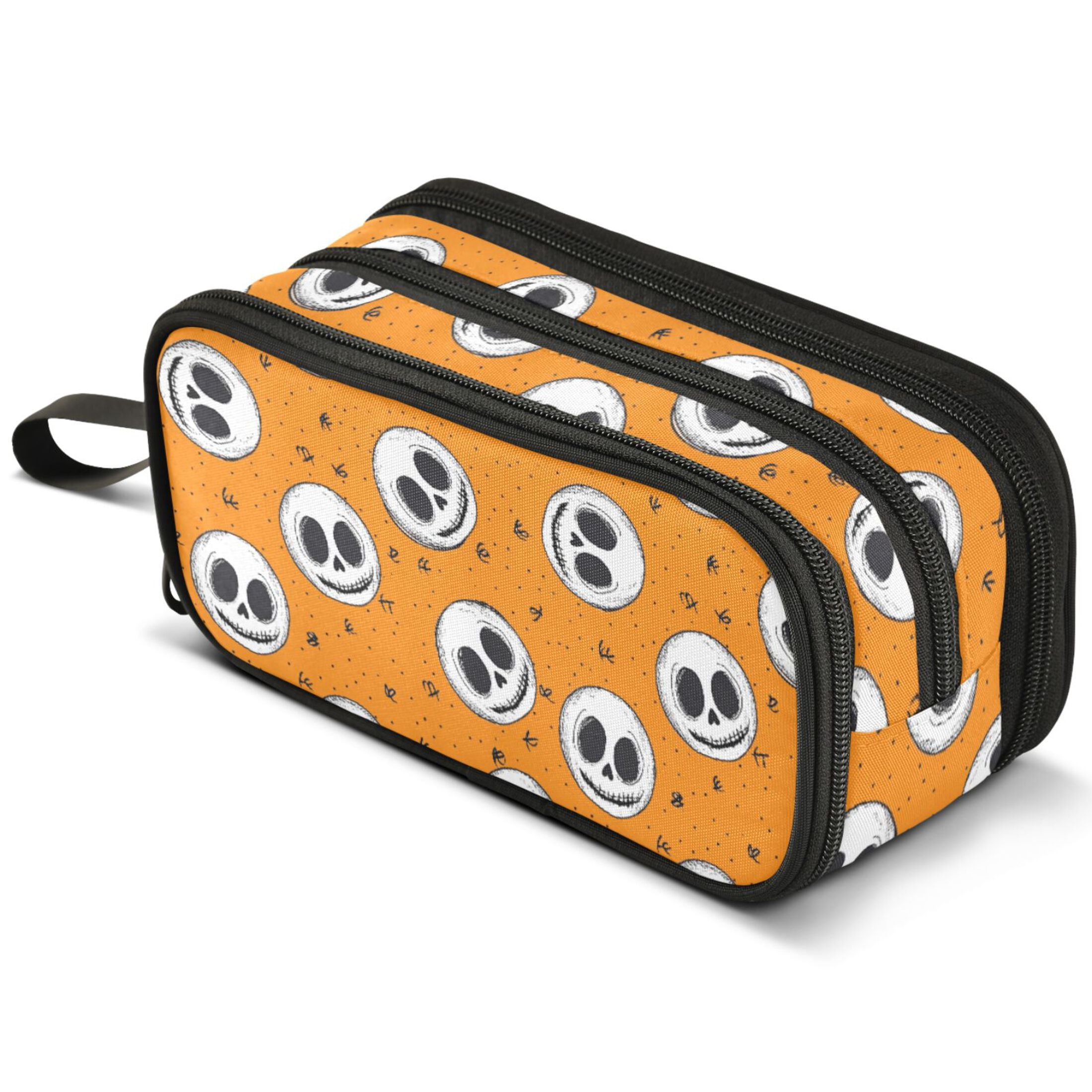 ALAZA Cute Skeletons Pencil Case Bag Large 3 Compartment Pen Pouch ...