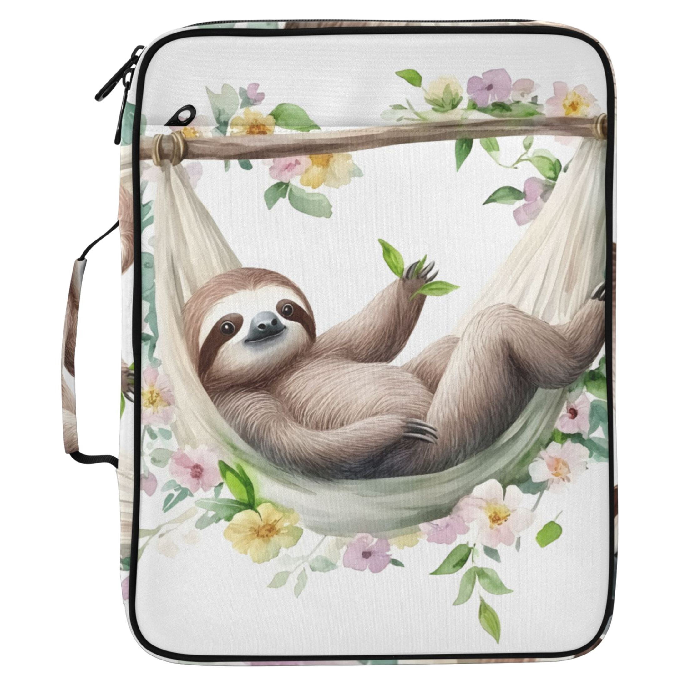 ALAZA Cute Sloth-s2 Pattern Expanding Accordion File Folder 3 Ring ...