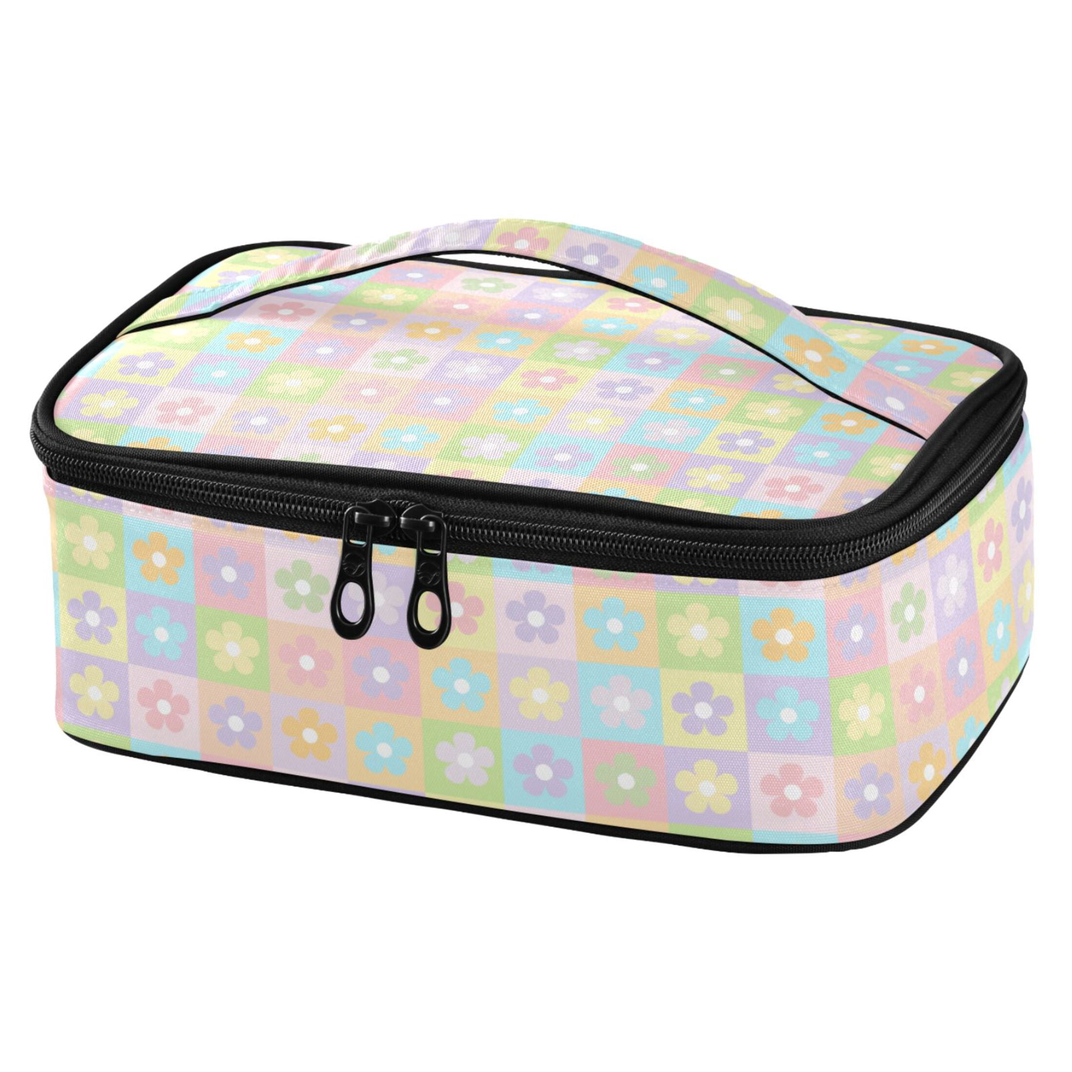 ALAZA Cute Small Flowers Lunch Box Insulated Cooler Tote Bag Reusable ...