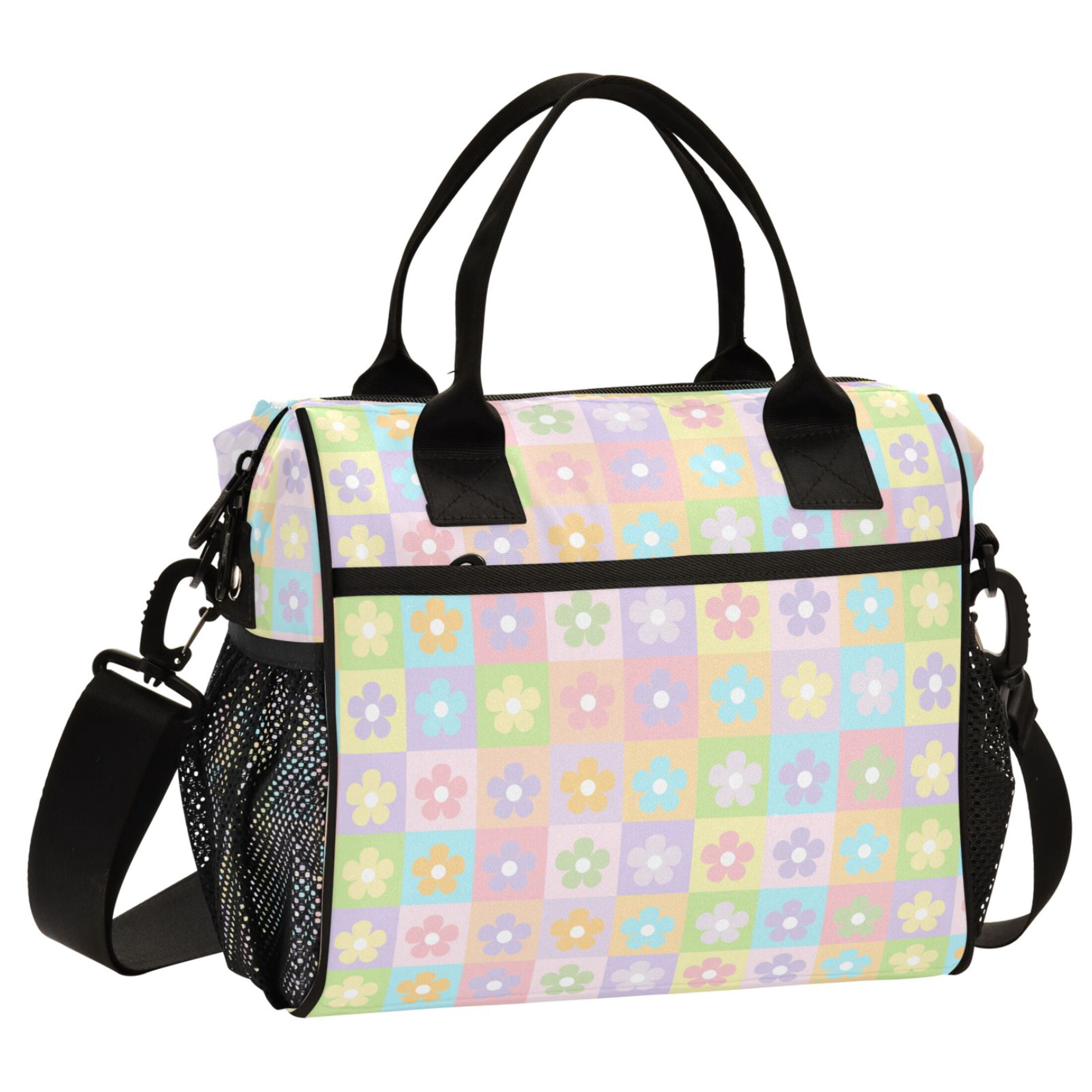 ALAZA Cute Small Flowers Print Cooler Lunch Bag Insulated Reusable ...