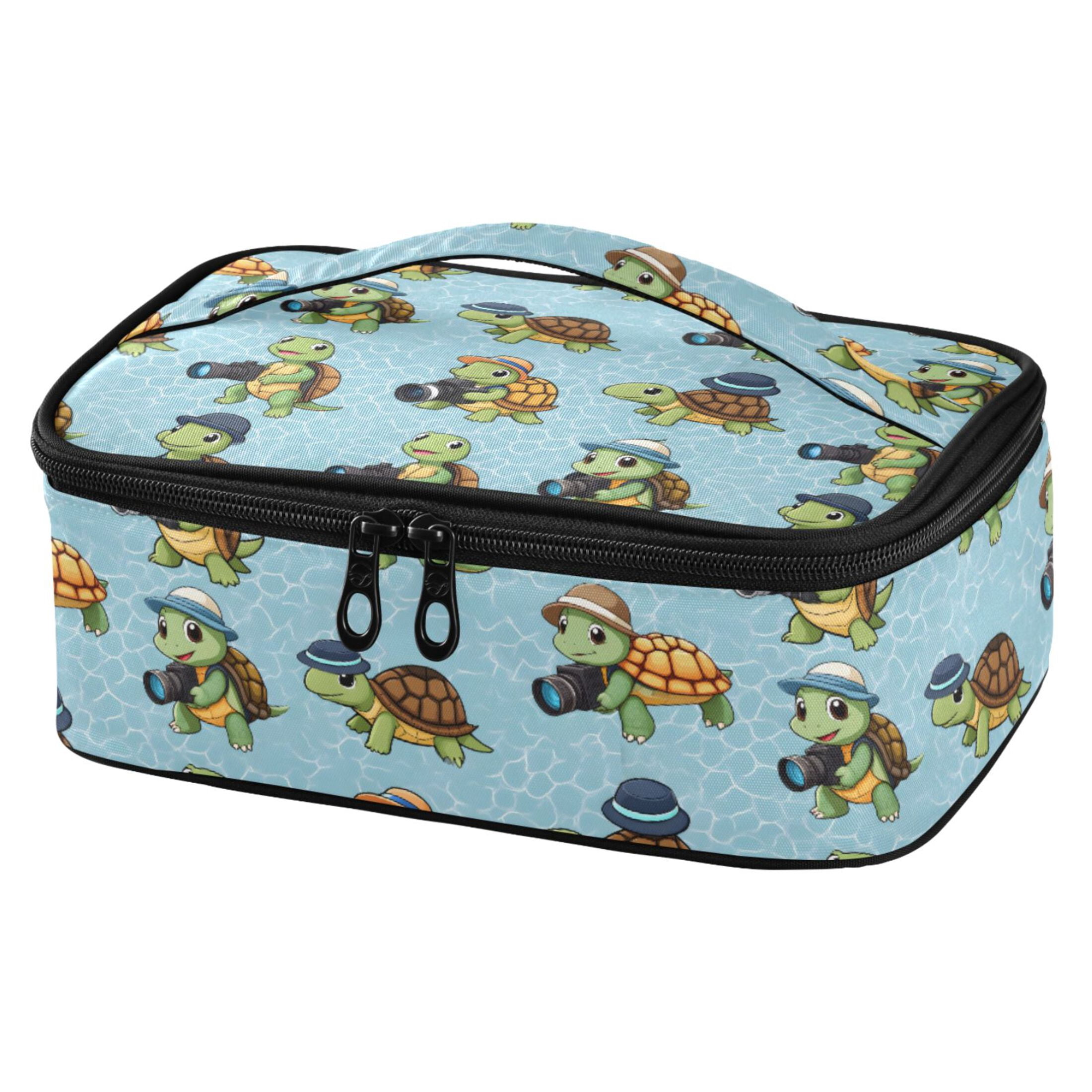 ALAZA Cute Turtle Camera Lunch Box Insulated Cooler Tote Bag Reusable ...