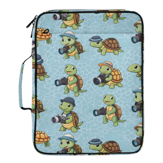 ALAZA Cute Turtle Camera Pattern Expanding Accordion File Folder 3 Ring ...