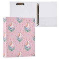 ALAZA Cute Unicorn Hardcover 3 Ring Binder 1.5" D-Rings with Interior ...