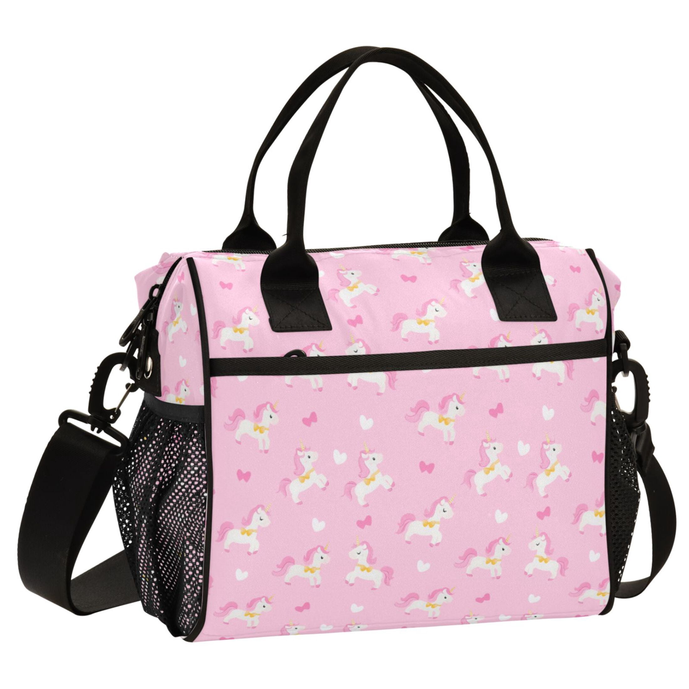 ALAZA Cute Unicorns Print Cooler Lunch Bag Insulated Reusable Lunch ...