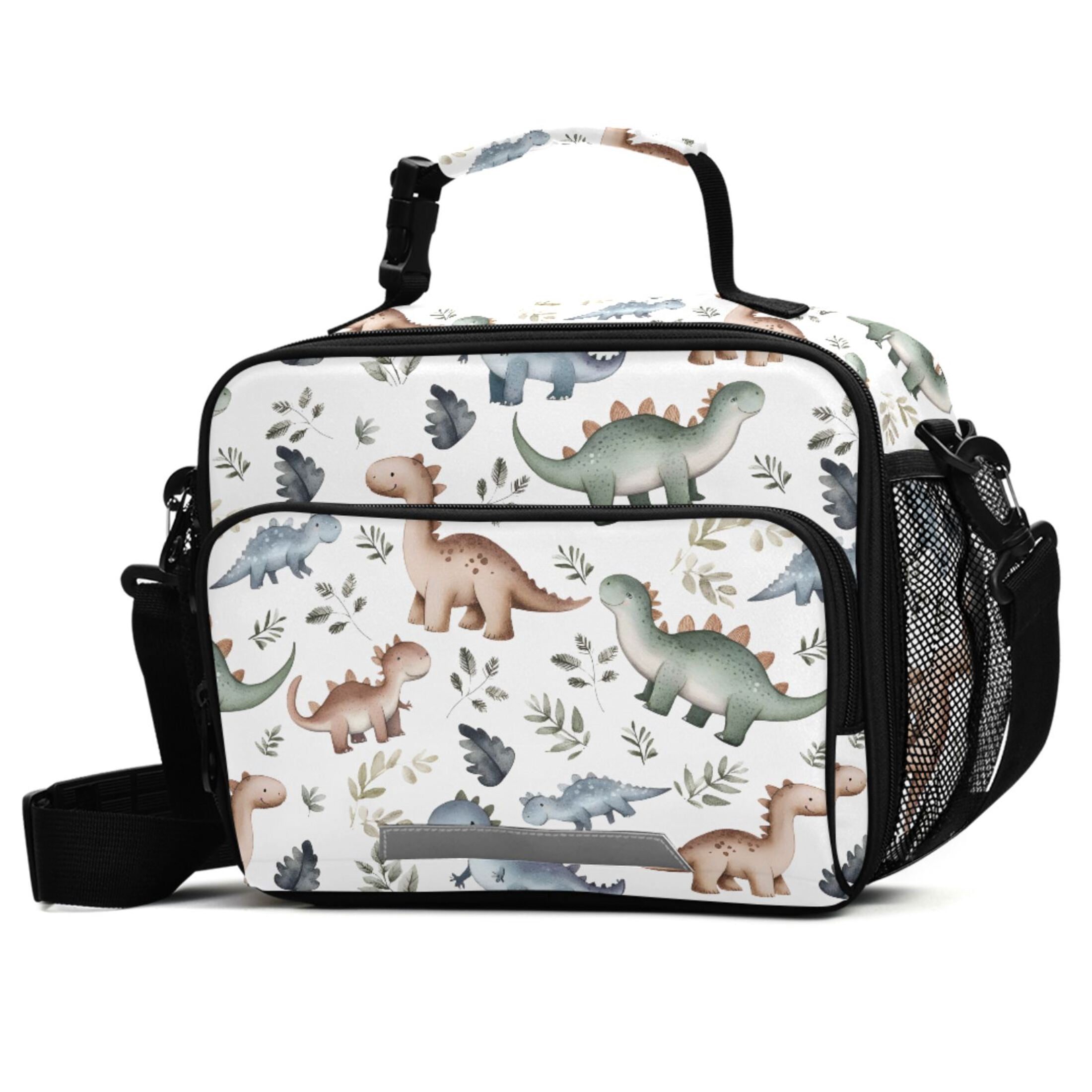 ALAZA Cute Vintage Dinosaurs Lunch Box Insulated Cooler Bag Reusable ...