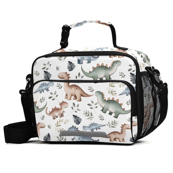 ALAZA Cute Vintage Dinosaurs Lunch Box Insulated Cooler Bag Reusable ...