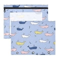 ALAZA Cute Whale Hand Draw Pattern Pencil Pouch 3 Ring Binder with ...