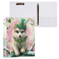 ALAZA Cute Wolf Hardcover 3 Ring Binder 1.5" D-Rings with Interior ...