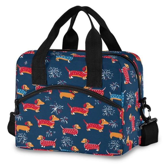 ALAZA Dachshund Cute Dogs Insulated Lunch Box Large Reusable Cooler Bag ...