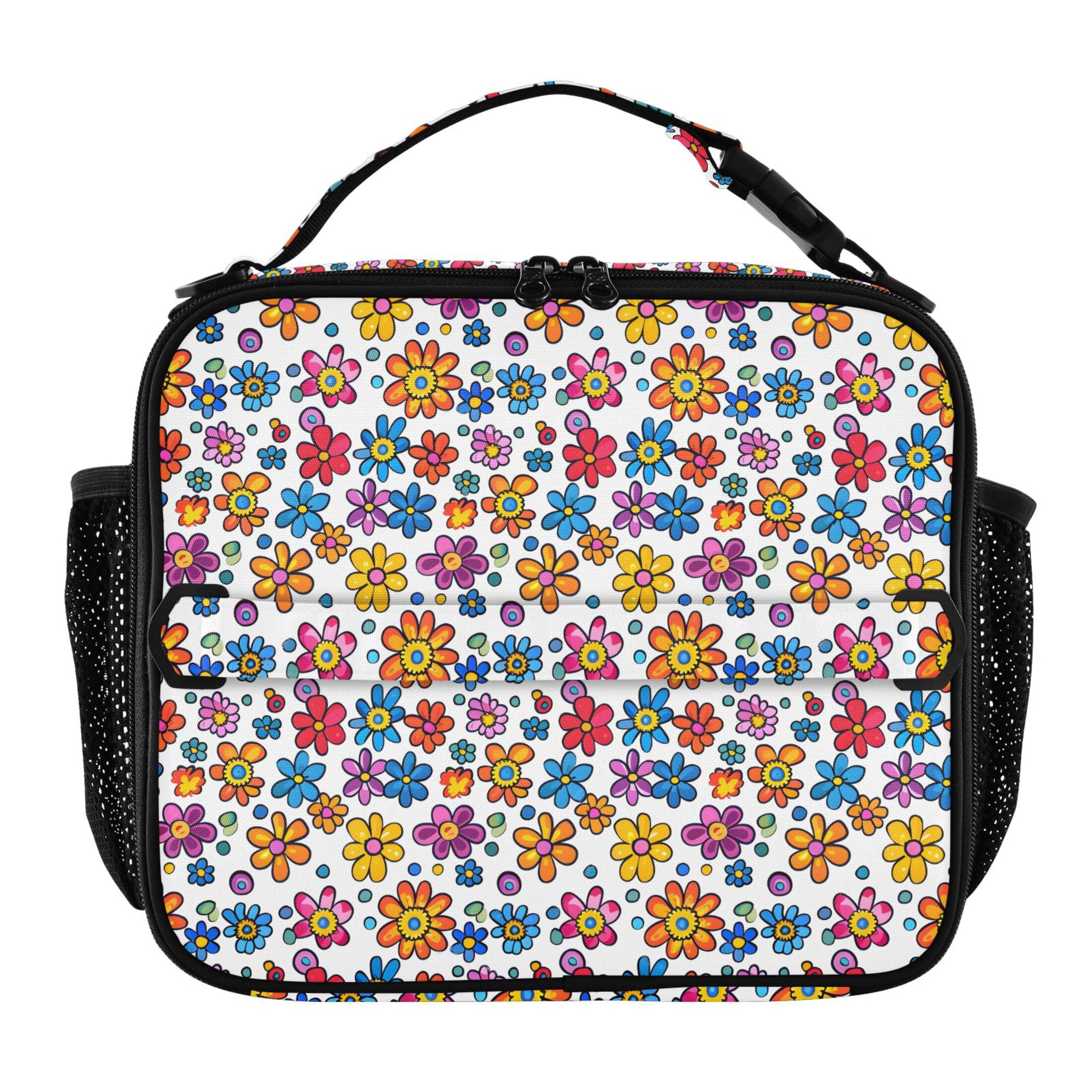 ALAZA Daisy Chamomile Flower Lunch Box Insulated Lunch Bag Cooler Tote ...