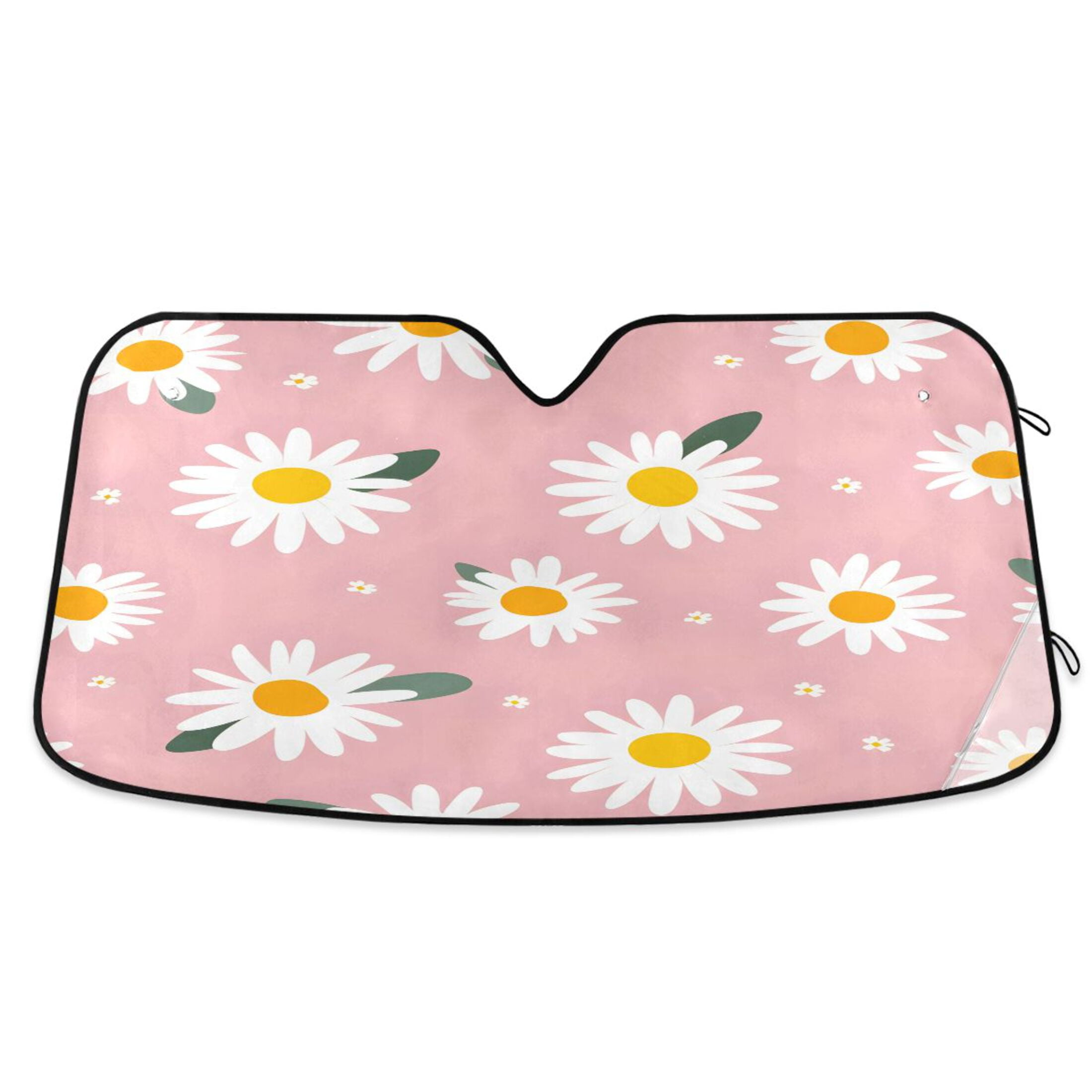 ALAZA Daisy Floral Windshield Sun Shade Car Foldable Visor Block UV ...