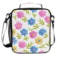 ALAZA Daisy Flowers Lunch Box Insulated Cooler Lunch Bag with Shoulder ...