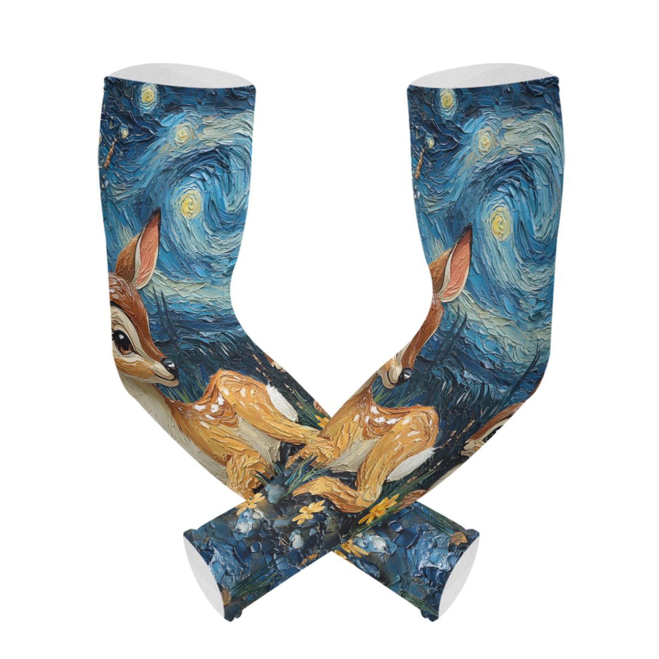 ALAZA Deer Starry Night UV Sun Protection Arm Sleeves UPF 50 ...