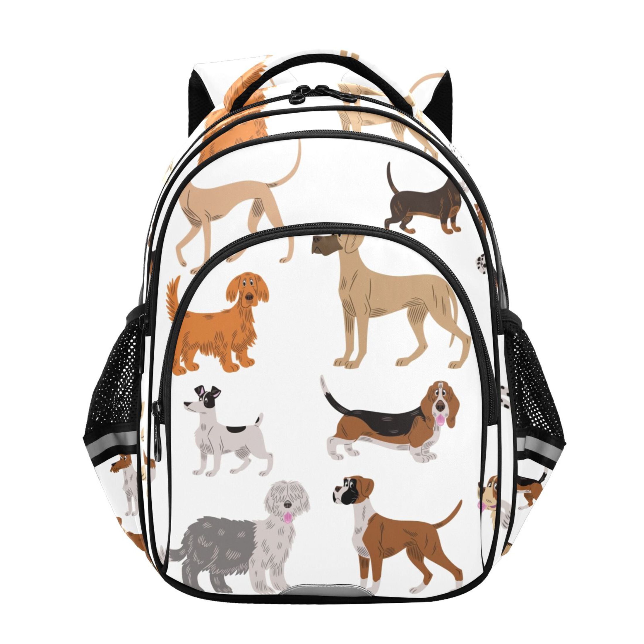 ALAZA Different Cartoon Dogs School Backpack Elementary Bag Bookbag ...