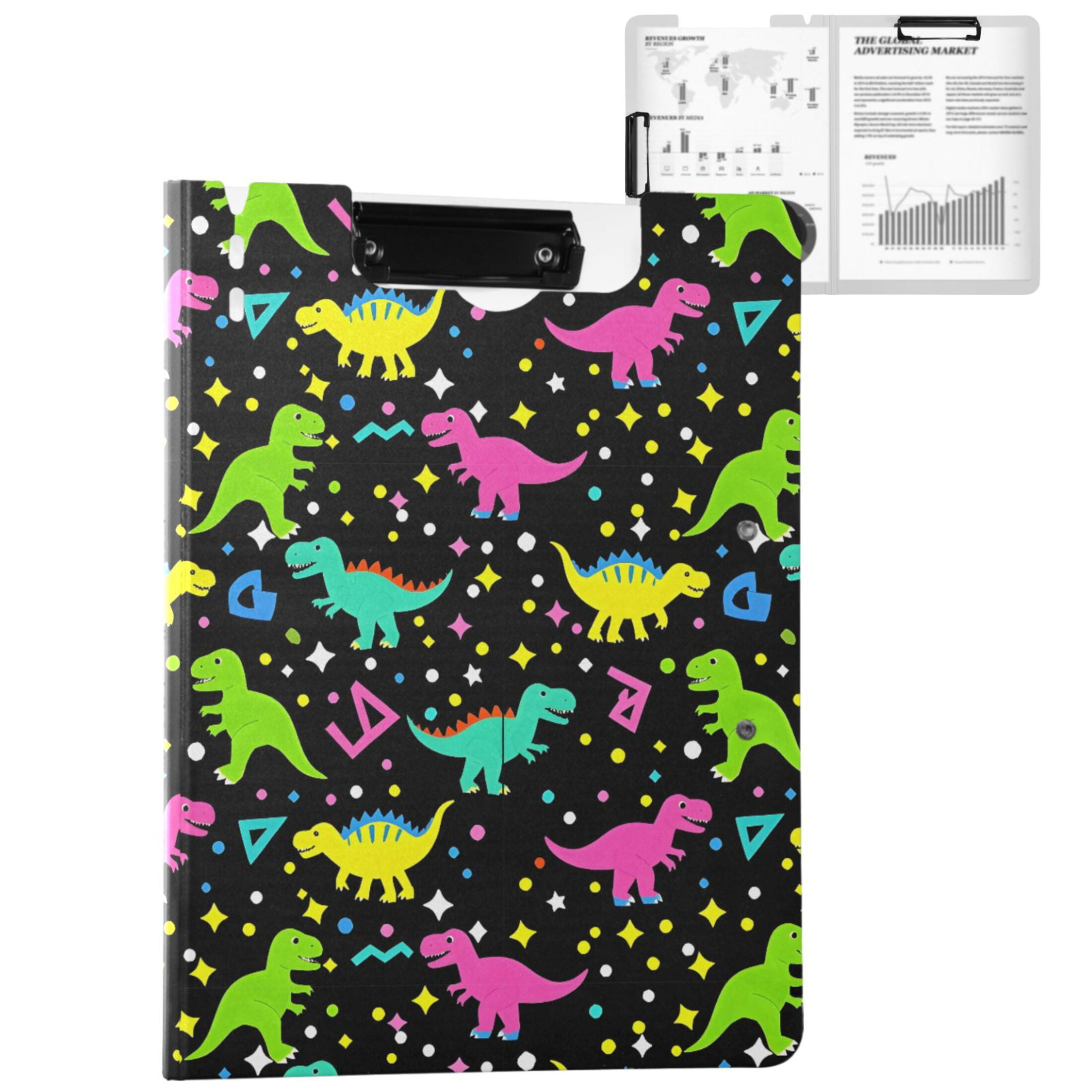 ALAZA Dinosaur A4 Foldable Clipboard 360 Degree Folder Binder - Walmart.com