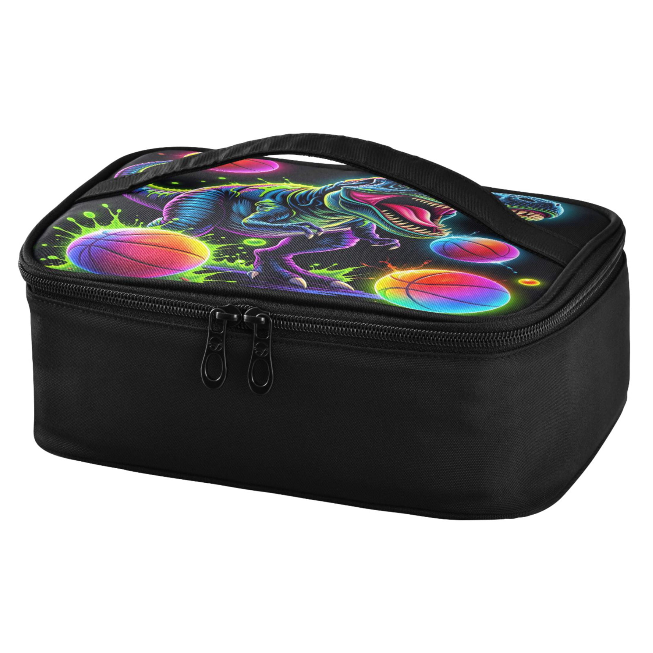 ALAZA Dinosaur Basketballs Lunch Box Insulated Reusable Cooler Tote Bag ...