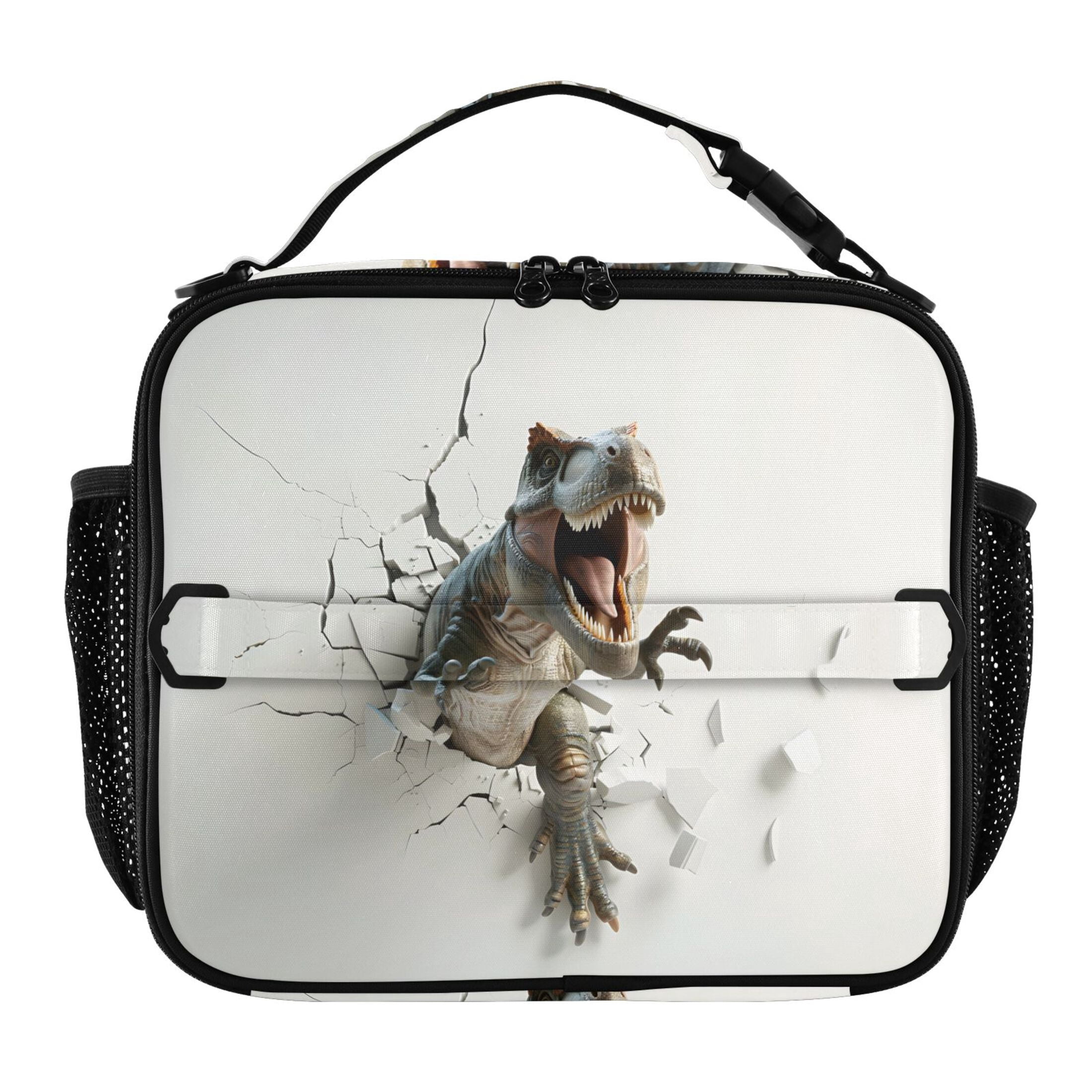 ALAZA Dinosaur Breaking Wall Lunch Box Insulated Lunch Bag Cooler Tote ...