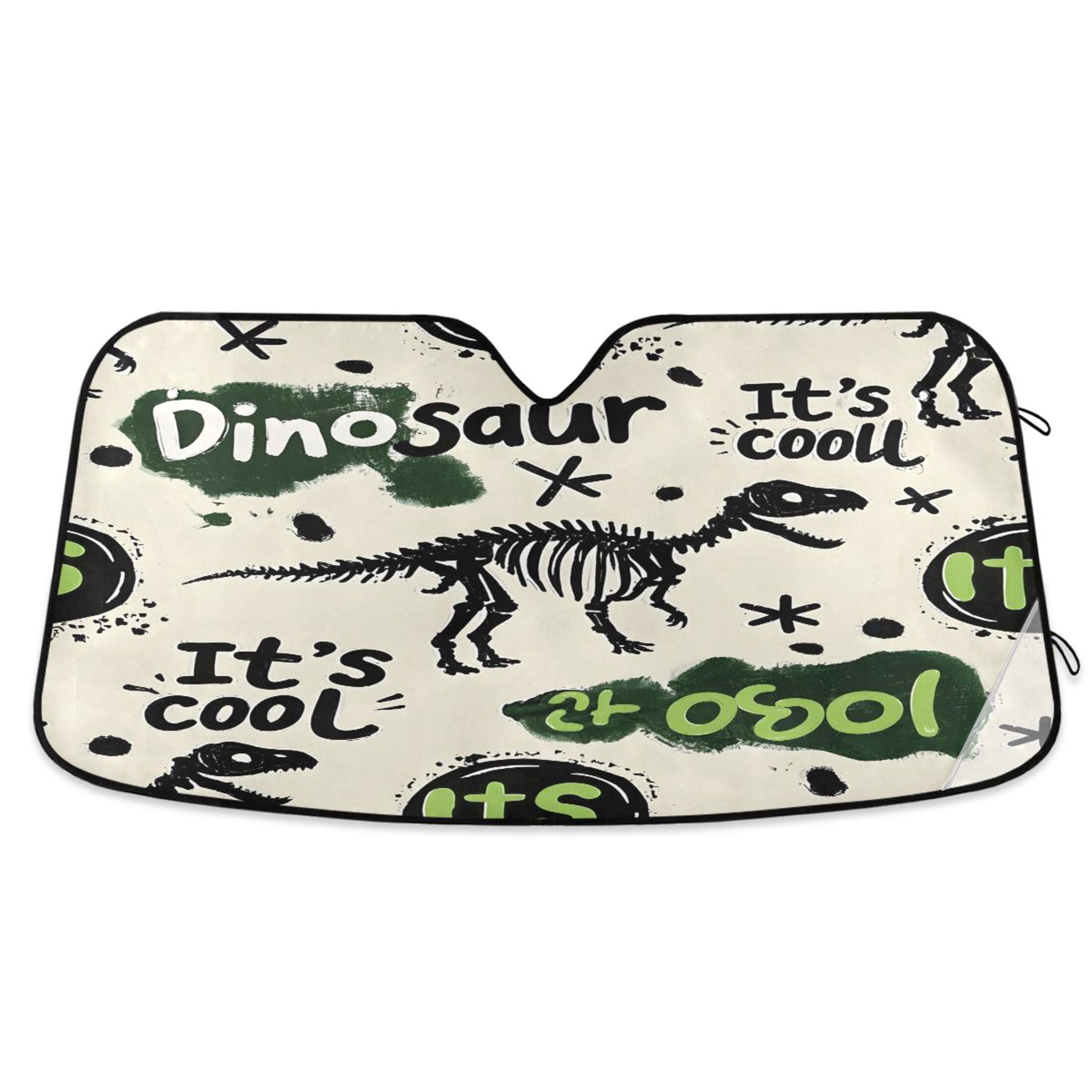 ALAZA Dinosaur Graffiti Windshield Sun Shade Car Foldable Sun Visor ...