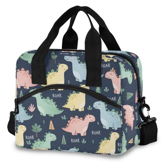 ALAZA Dinosaur Tree Pattern Insulated Lunch Box Large Reusable Cooler ...