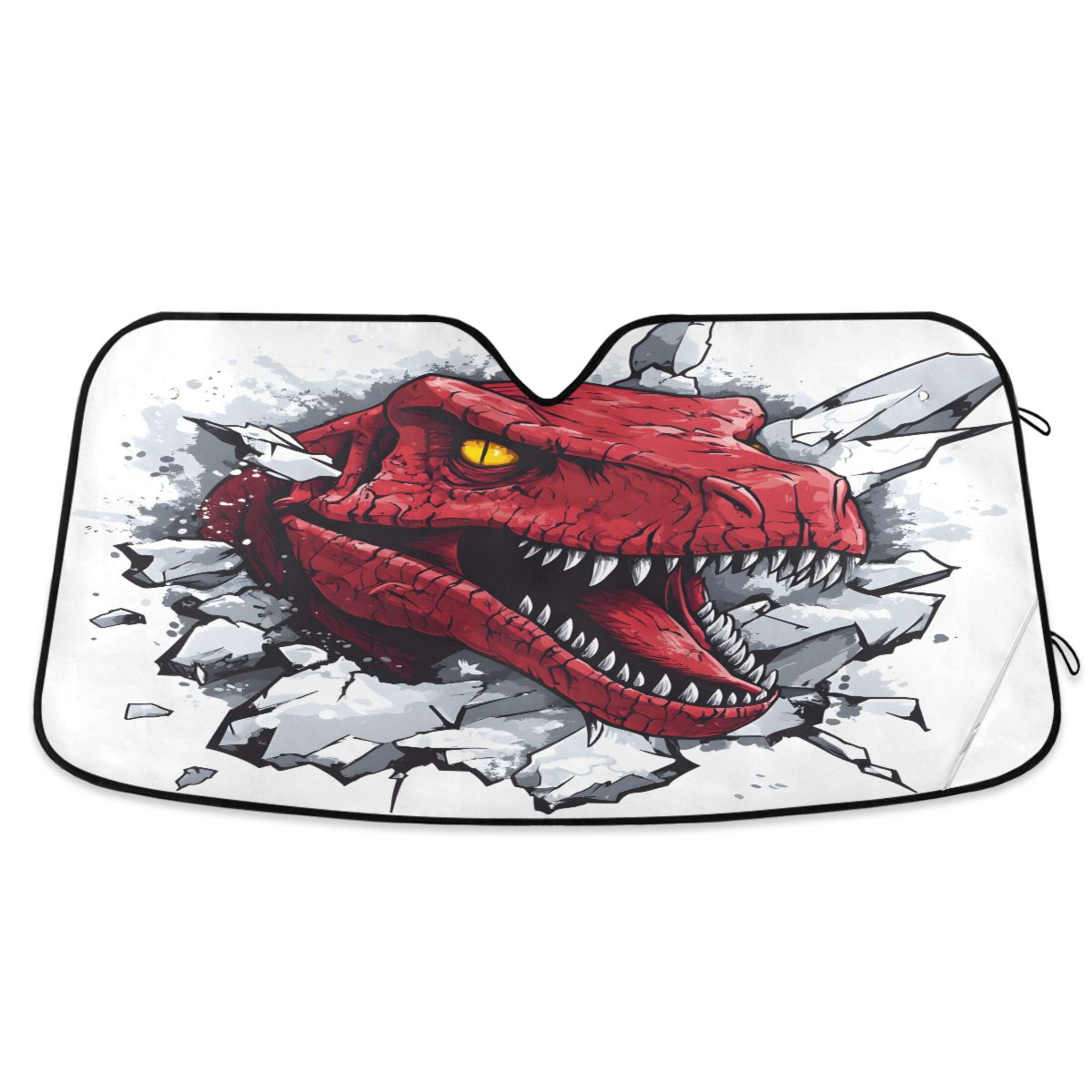ALAZA Dinosaur Windshield Sun Shade Car Foldable Sun Visor Block UV ...
