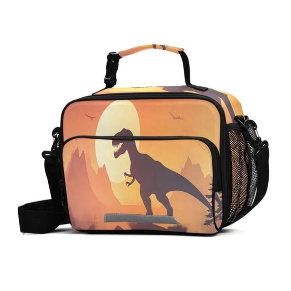 ALAZA Dinosaur at Sunset Lunch Box Insulated Cooler Bag Reusable Tote ...