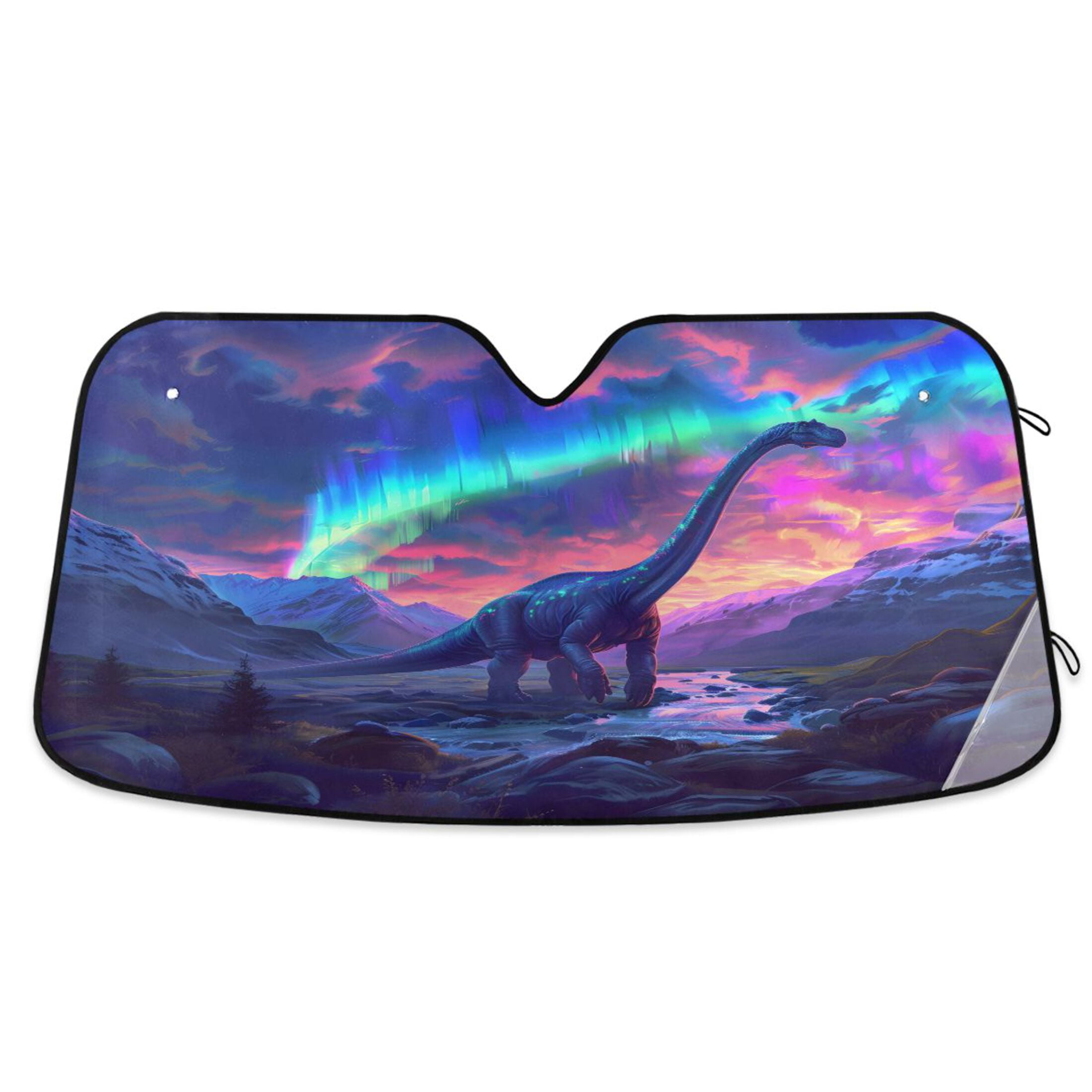 ALAZA Dinosaur in Beautiful Sky Windshield Sun Shade Car Foldable Sun ...