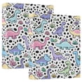 ALAZA Dinosaur on Leopard Spots Hardcover 3 Ring Binder 1.5" D-Rings ...