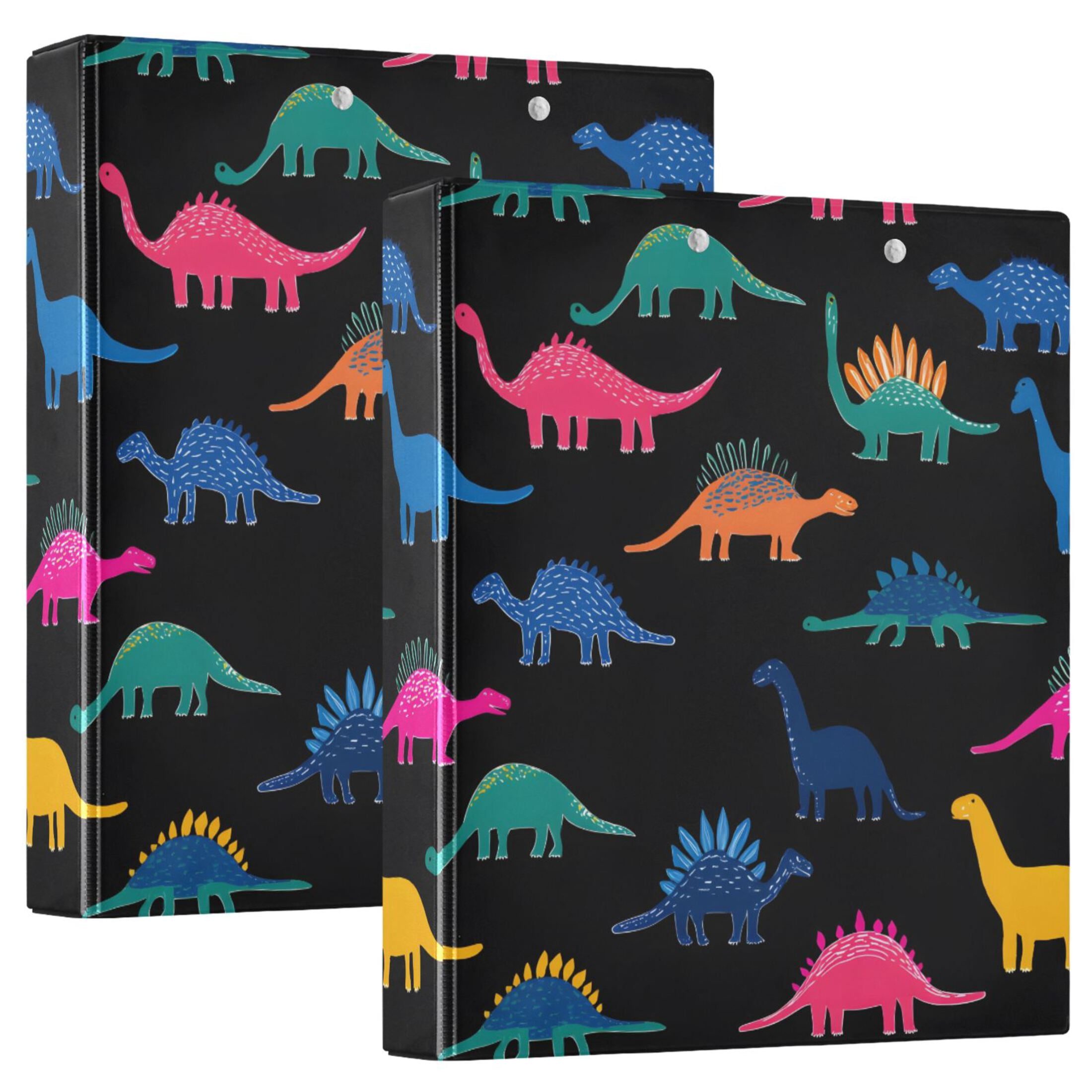 ALAZA Dinosaurs Cartoon-r1 Hardcover 3 Ring Binder 1.5" D-Rings with ...
