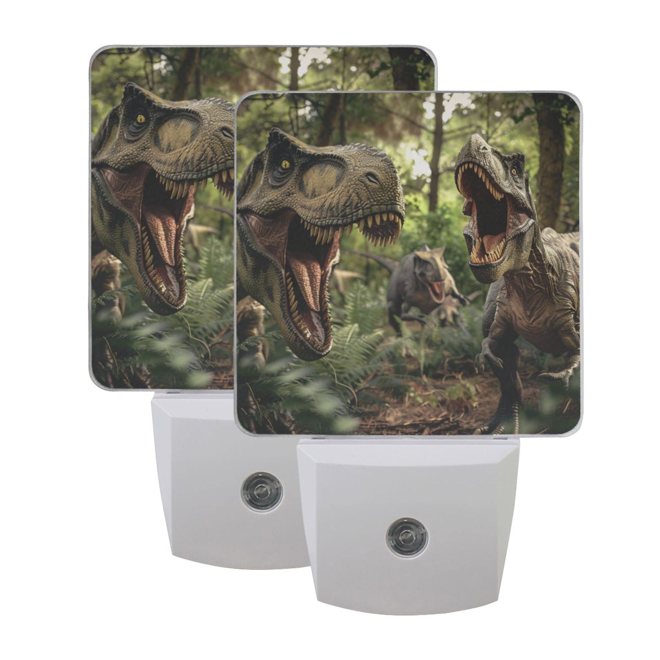 ALAZA Dinosaurs in The Forests Night Lights 2 Pack Plug-in Wall LED ...