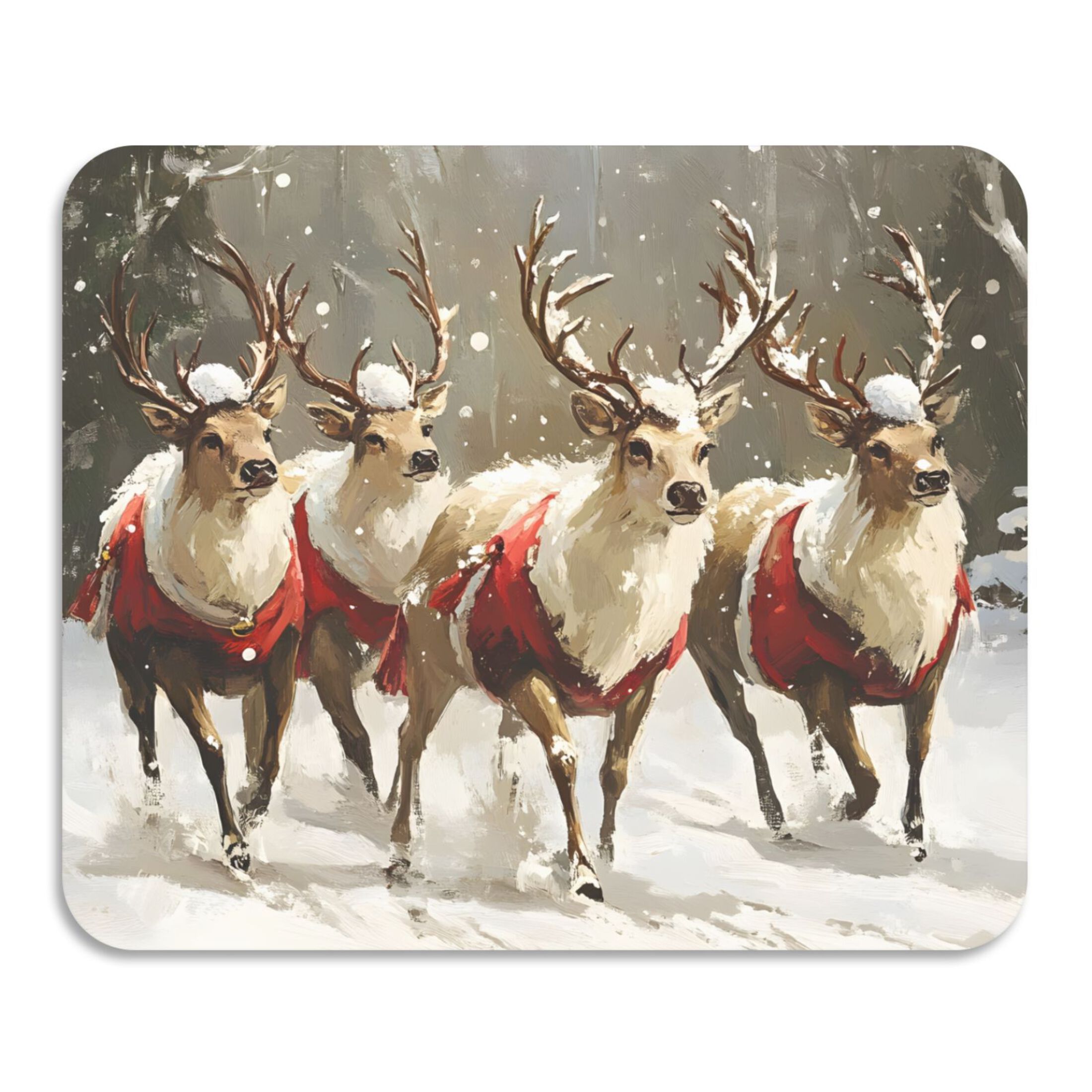 ALAZA Dish Drying Mat for Kitchen Christmas Deers on Winter Counter ...