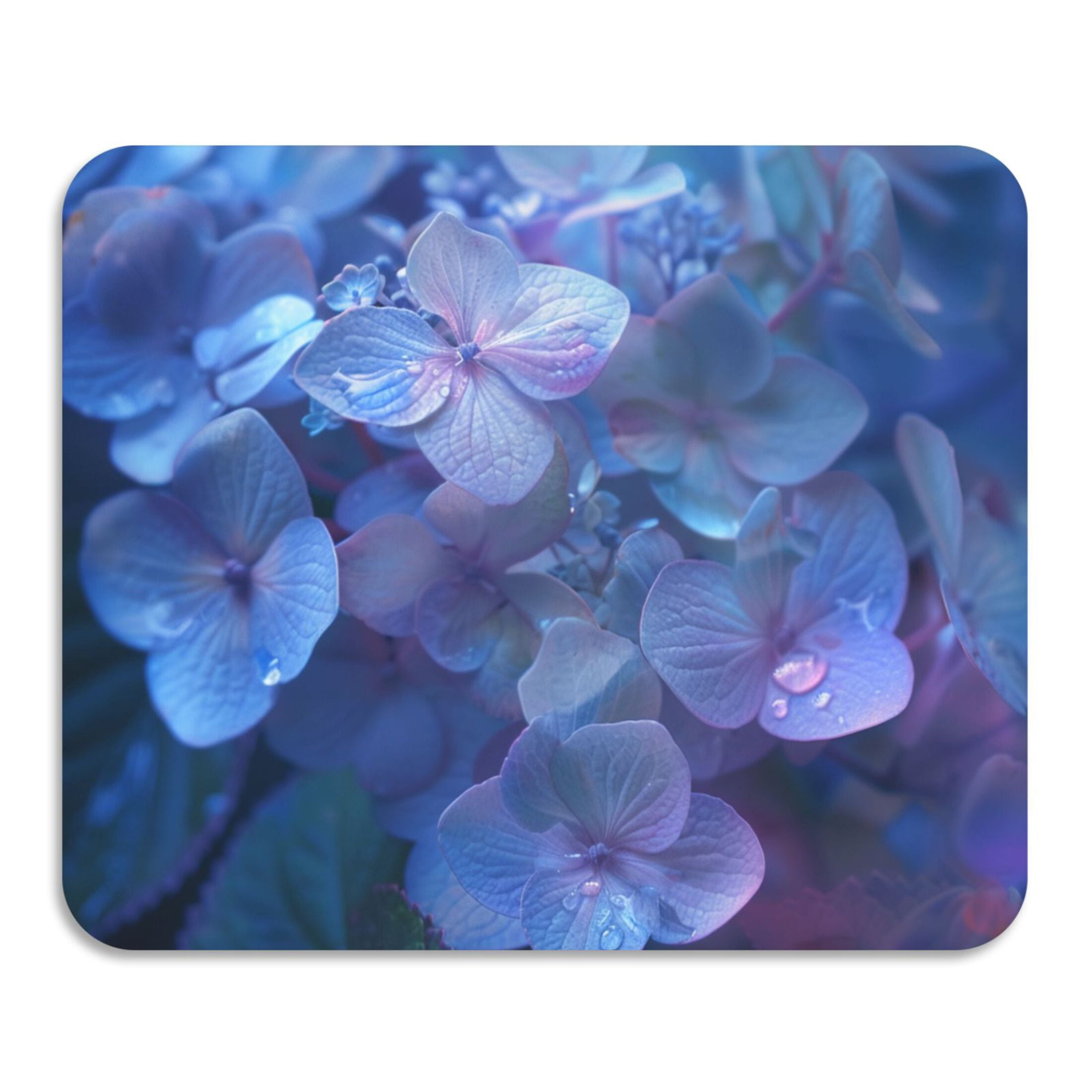 ALAZA Dish Drying Mat for Kitchen Hydrangeas with Water Drop Counter ...