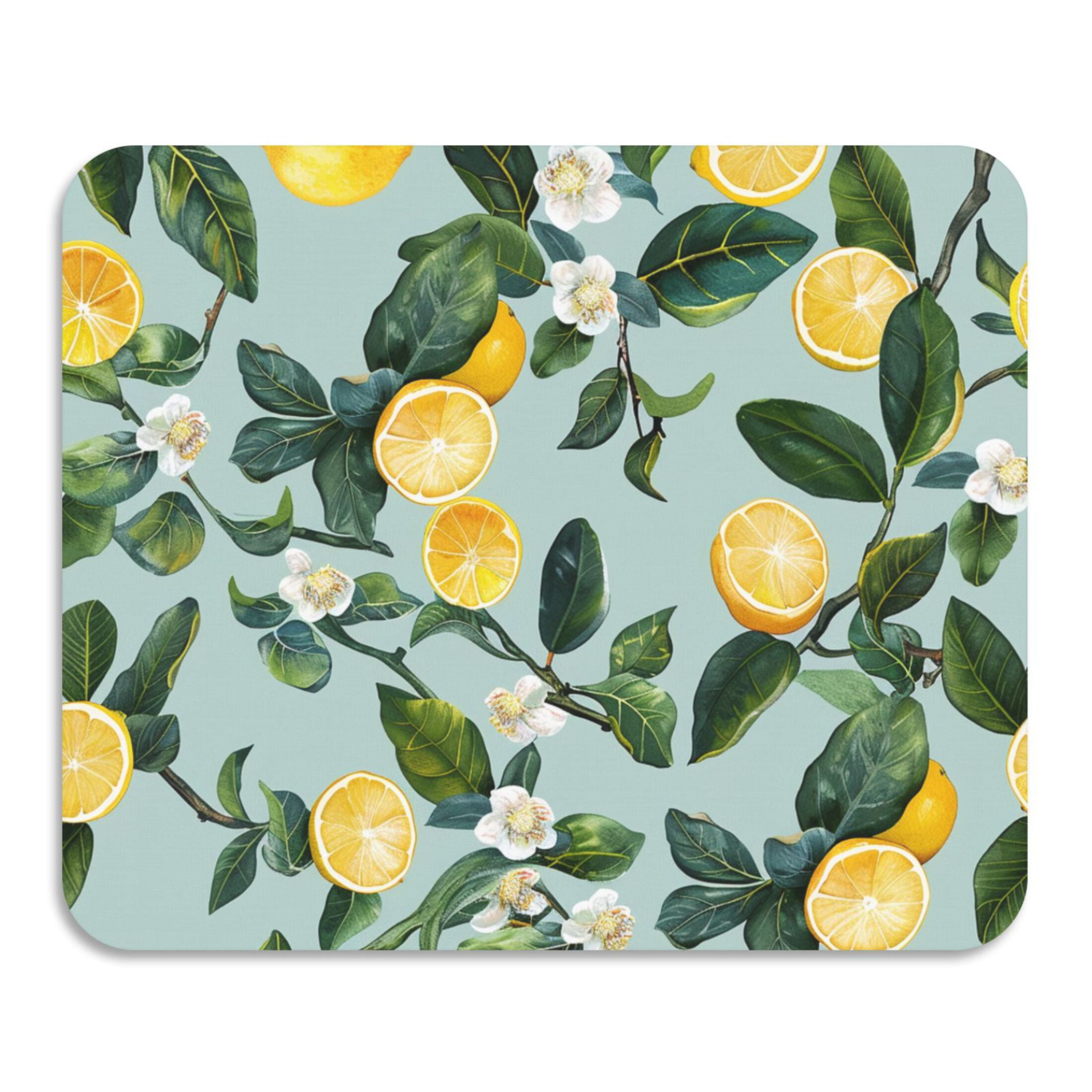 ALAZA Dish Drying Mat for Kitchen Lemon Floral and Leaves Counter ...