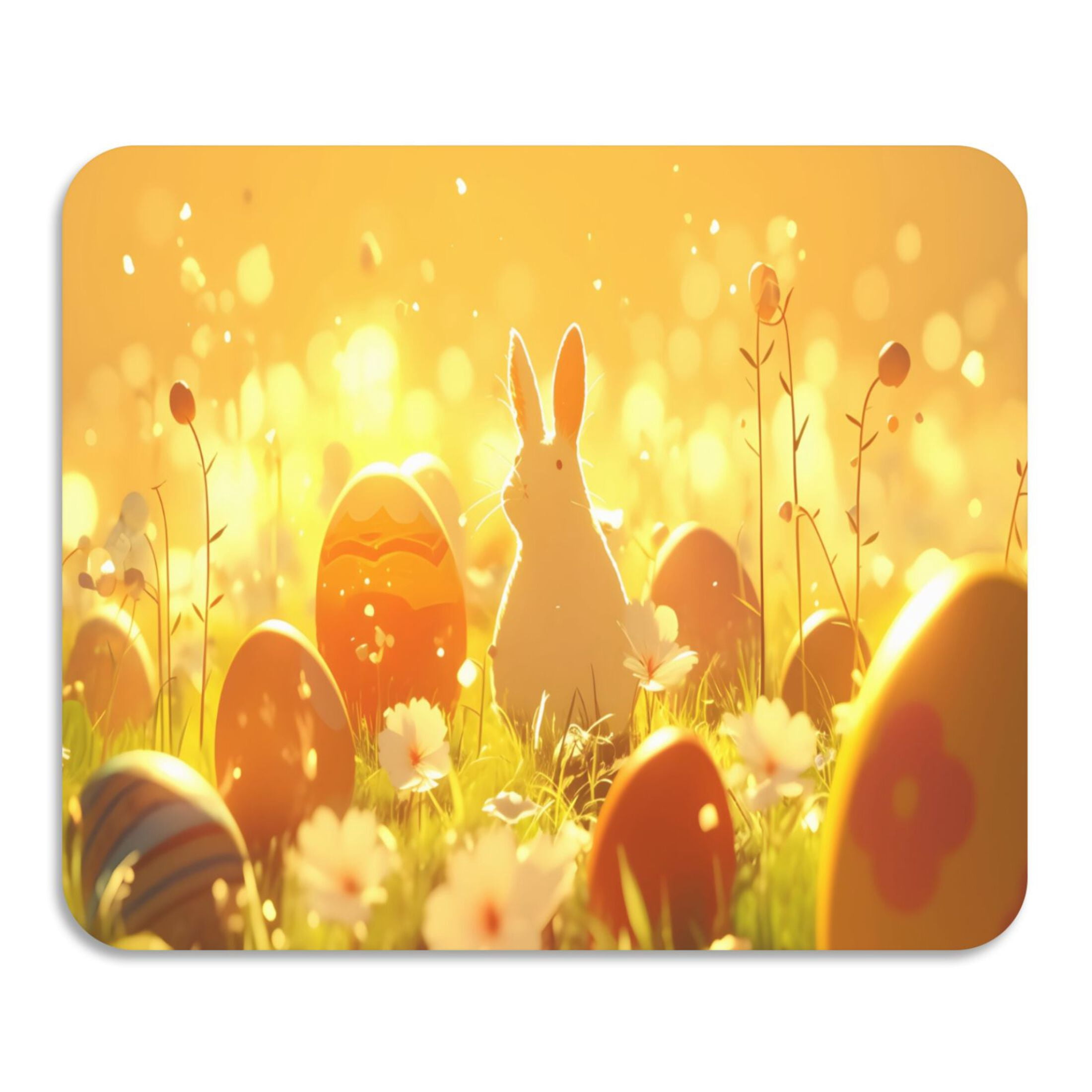 ALAZA Dish Drying Mat for Kitchen Rabbit Yellow Eggs Counter Absorbent ...