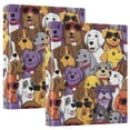 ALAZA Dog Colorful Hardcover 3 Ring Binder 1.5" D-Rings with Interior ...
