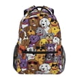 ALAZA Dog Colorful Pattern School Backpack Elementary Bookbag Laptop ...